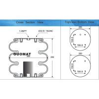 China Pneumatic Triple Convoluted Air Spring Shocks With Bumper Block Triangle 6319 4336 for sale