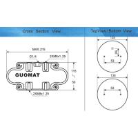 China Single Convoluted Rubber Industrial Air Springs M8 Blind Nuts Phoenix SP 1B 07 for sale