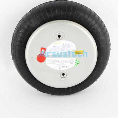 China Firestone W013587460 Single Convoluted Air Spring Assembly Rubber Actuator Contitech FS 200-10 CI 1/4NPT OS for sale
