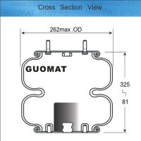 China Contitech FD 200-25 717 Double Convoluted Air Spring 81mm Offset Air Fittings For Coal Mills for sale