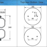 China Double Convoluted Suspension Airide Springs Firestone W01-358-5900 WO13585900 For Wood Processing Industry for sale