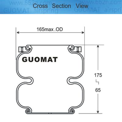 China A01-760-6957 A017606957 Firestone Air Spring Double Convoluted Air Bag For Debarking Machine for sale
