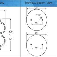 China Double Convoluted Air Spring Assembly Firestone W01-358-7401 Continental FD 330-22 337 For Test Rigs for sale