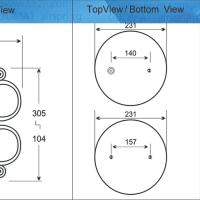 China Vibratory Screens Double Convoluted Pneumatic Spring Firestone W01-358-7403 Continental FD 330-22 318 Air Actuator for sale