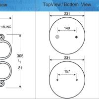 China Single Combo Stud Contitech FD 330-22 346 Air Spring Air Bag Replaces Firestone W01-358-7404 for sale