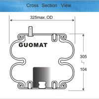 China 325mm Max. OD Firestone W01-358-7408 Air Spring Contitech FD 330-22 366 Double Convoluted Pneumatic Actuator for sale