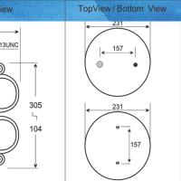 China Firestone W01-358-7410 Double Convoluted Air Spring Contitech FD 330-22 331 Single Combo Stud Airide Spring for sale