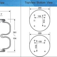 China Double Convoluted 3/4NPT Rubber Air Spring Continental Contitech FD 530-35 720 for sale