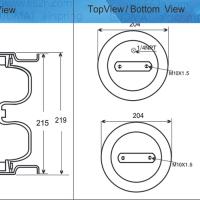 China 1/4NPT Air Inlet Double Convoluted Air Helper Spring Goodyear 2B8 Bellow 579923530 for sale