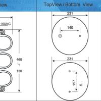 China Rubber Shocks Triple Convoluted Air Spring Assembly Firestone W01-358-7995 Contitech FT 330-29 547 for sale