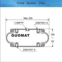 China 1/4NPTF Offset M10 1 Convoluted Air Spring Continental Contitech FS 330-11  For Piston Powered Machines for sale