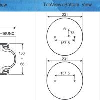 China One Convoluted Air Spring Air Bag Replaces Firestone WO13587009 19B Style Goodyear 1B12-301 for sale