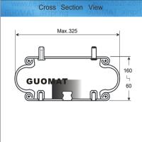 China Contitech FS 330-11 647 Convoluted Air Spring With Bumper Single Combo Stud Firestone W01-358-6994 for sale