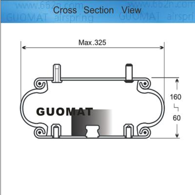 China Contitech FS 330-11 647 Convoluted Air Spring With Bumper Single Combo Stud Firestone W01-358-6994 for sale