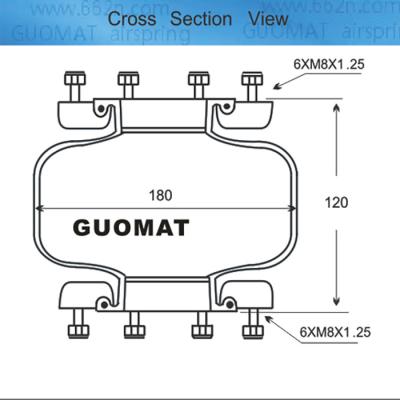 China 120mm Height One Convoluted Air Spring M8 Flange Connection TORPRESS 110 Bellows Actuators for sale