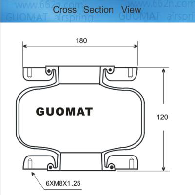 China TORPRESS 110 6pcs XM8X1.25 Industrial Air Apring Single Air Bellow for sale