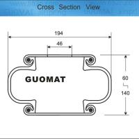 China 1B8-550 1B8 550 1B8550 Industrial Goodyear Air Spring 60-140mm Working Stroke Single Convoluted Air Bag for sale