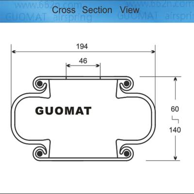 China 1B8-550 1B8 550 1B8550 Industrial Goodyear Air Spring 60-140mm Working Stroke Single Convoluted Air Bag for sale