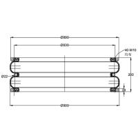 China Firestone W01-M58-6970 Industrial Air Springs 40-M10 Mounting Threads For Oscillating Equipment for sale