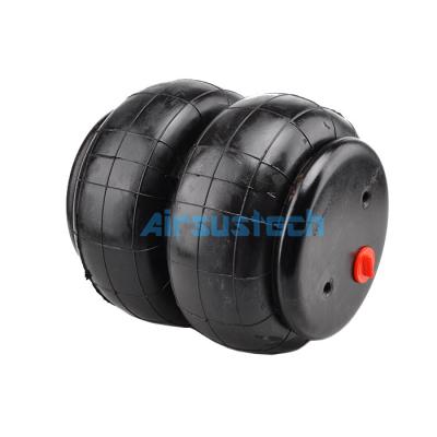 China 2B2200 Air Ride Suspension Air Springs Double Convoluted 1/4NPT Air Inlet Truck Springs Helper Bags for sale