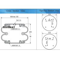 China 400mm Max.OD Double Convoluted Industrial Air Springs JBF300/255-2 4pcs M10 For Coal Mining Equipment for sale