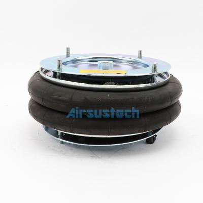 China Industrial Rubber Air Spring 4 Screws DUNLOP 12''×2 With Flange For Level Platforms for sale