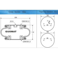 China FS 200-10 CI G1/4 OS Contitech Single Convoluted Air Spring For Quick Lock Device for sale