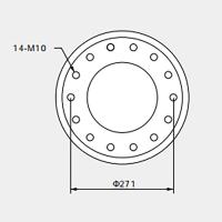 China Industrial Suspension Air Springs 2H350255 Rubber Air Spring Shocks Double Convoluted 14pcs M10 Bolts for sale