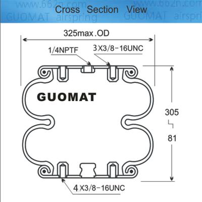 China 2B6330 4pcs Holes On Plate  Industrial Air Springs For Motor Vehicles for sale