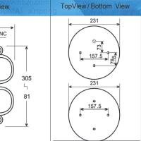 China 2B6330 4pcs Holes On Plate  Industrial Air Springs For Motor Vehicles for sale