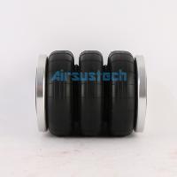 China TS16949 Air Spring Assembly Triple Convoluted Rubber Shocks 114.5mm Screw Center Distance for sale