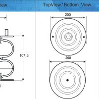 China Yokohum-100 Industrial Air Springs Double Convolutions G3/8 Air Inlet M8 Bolts Replacement for sale