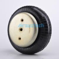 China 116 93027  Air Spring Single Convoluted 1/4NPTF 135mm Bead Plate Rubber Air Bag for sale
