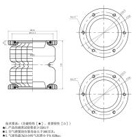 China Flange Modified Suspension Air Springs Universal Double Pneumatic Bag Shock Absorber for sale