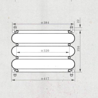 China Firestone W01-358-7926 Industrial Air Springs Atuo Rubber Air Bellow Repalcement Triple Convoluted for sale
