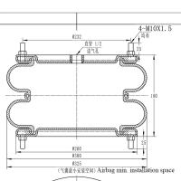China Industrial Air Suspension Springs 2B-300 113300 Firestone W01-R58-4061 DUNLOP(FR) SP1541NB WEFORMA WBZ-G 550 for sale
