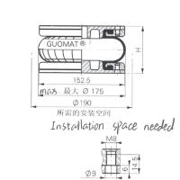 China 6'' x 1 Weforma WBE 210-E1 G1/2 Air Connection Suspension Air Springs With Aluminum Cover for sale