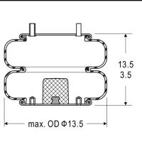 China FD 330-30 512 Suspension Air Springs 22C-1.5 W01-358-6789 Firestone Contitech for sale