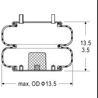 China W01-358-7446 Industrial Air Springs Firestone Contitech FD 330-30 370 Goodyear 2B12-402 For HENDRICKSON TRAILER S3798 for sale