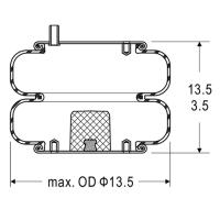 China Firestone W01-358-7447 W013587447 Suspension Air Springs For HENDRICKSON NA 1827 for sale