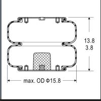 China Contitech FD 530-30 451 Industrial Air Bags Firestone Airide Air Spring W01-358-6801 Goodyear 2B14-365 for sale