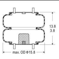 China Double Convoluted Industrial Air Springs W01-358-6808 Firestone Contitech FD 530-30 519 For WATSON CHALIN AS-0034 for sale