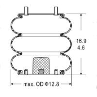 China Triple Convoluted Industrial Air Springs Firestone W01-358-7998 Continental FT 330-29 548 Hendrickson 1560 for sale