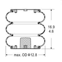 China Triple Convolutions Industrial Air Springs W01-358-8014 Firestone Contitech FT 330-29 874 For 1003588014C RIDEWELL for sale