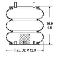 China Triple Rubber Bellows Industrial Air Springs Firestone W01-358-8018 Continental FT 330-29 434 Goodyear 3B12-303 for sale