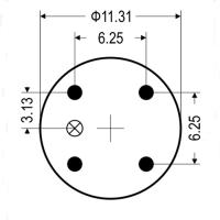 China 4pcs Bolts Industrial Air Springs Firestone W01-358-7839 Contitech FT 530-35 437 Triple Convolutions for sale