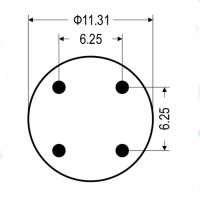 China Triple Bellows Industrial Air Springs Goodyear 3B14-360 Firestone W01-358-7848 WO13587848 Continental FT 530-35 439 for sale