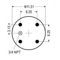 China Industrial Firestone Air Springs Assembly W01-358-7853 Continental FT 530-35 537 Triple Convolutions for sale