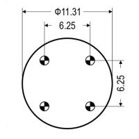 China 3 Convoluted Firestone Air Springs Assembly W01-358-7855 Contitech FT 530-35 522 Industrial Air Bag For GRANNING 7026 for sale