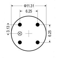China 3 Convoluted Firestone Air Springs Assembly W01-358-7855 Contitech FT 530-35 522 Industrial Air Bag For GRANNING 7026 for sale